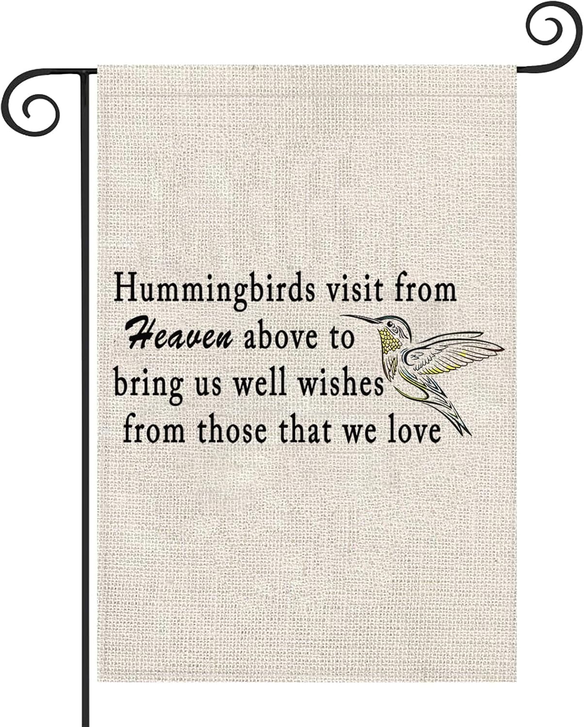TraQunn Hummingbird Memorial Garden Flag Remembrance Hummingbirds Visit ...