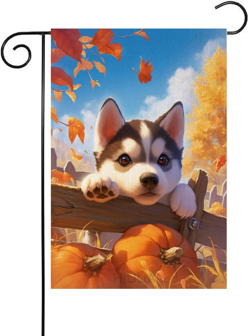 TraQunn Husky Fall Garden Flag 12x18 Inch Double Sided Burlap Small ...