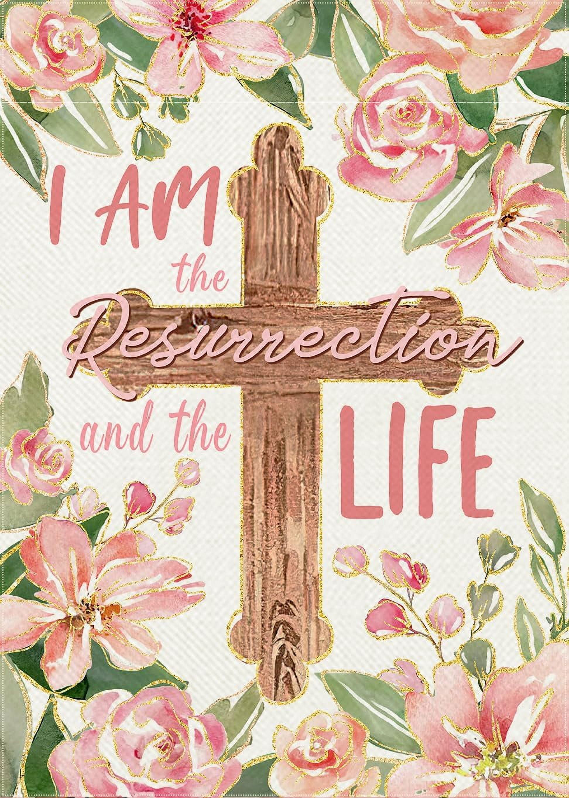 TraQunn I Am The Resurrection and The Life Easter Decorative Garden ...