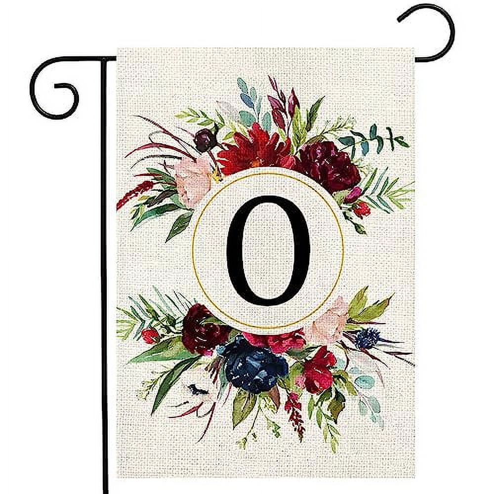 TraQunn Monogram Letter A-Z Garden Flags Summer Garden Flag 12x18 Inch ...