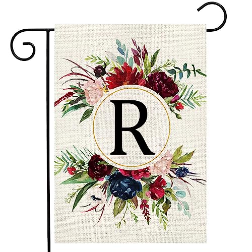 TraQunn Monogram Letter A-Z Garden Flags Summer Garden Flag 12x18 Inch ...