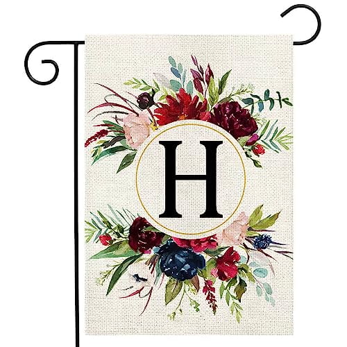 TraQunn Monogram Letter A-Z Garden Flags Summer Garden Flag 12x18 Inch ...
