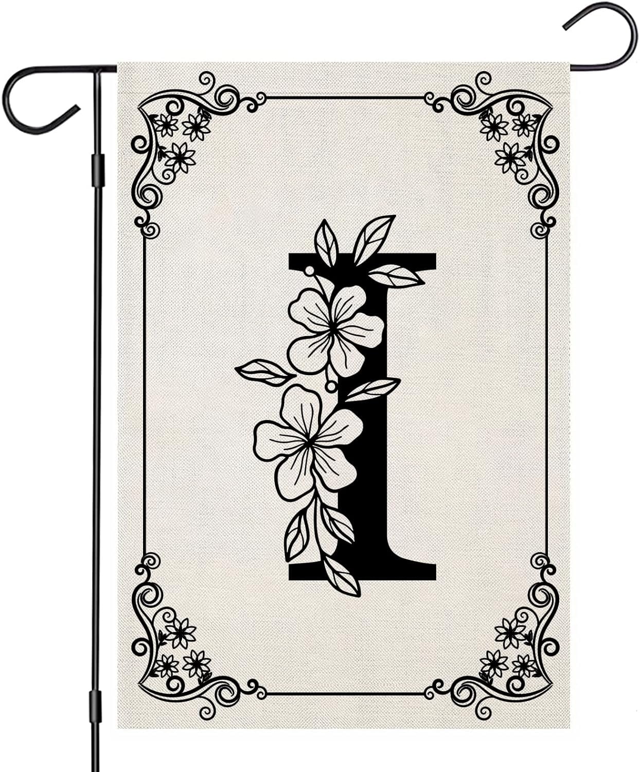 TraQunn Monogram Letter I Garden Flags for Outside Classic Family Last ...