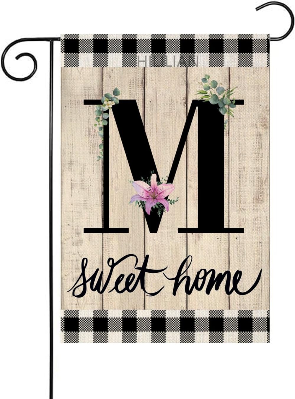 TraQunn Monogram Letter M Garden Flag-Lily-12x18 Inch Small Vertical ...