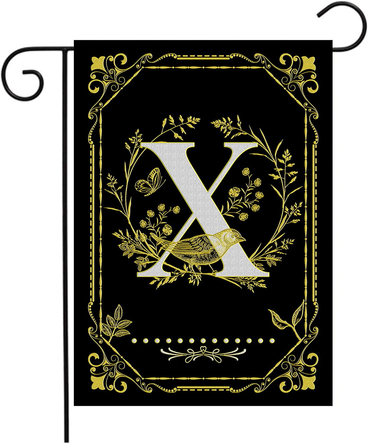 TraQunn Monogram X Garden Flag Initial Outdoor Flags Letter X Flag for ...