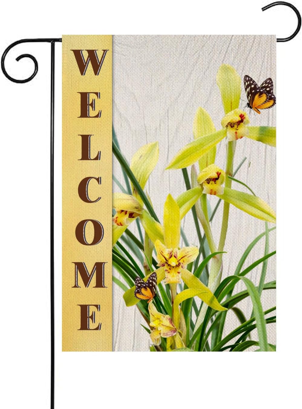 TraQunn Orchid Garden Flag 12x18 Inch Double Sided for Outside Welcome ...
