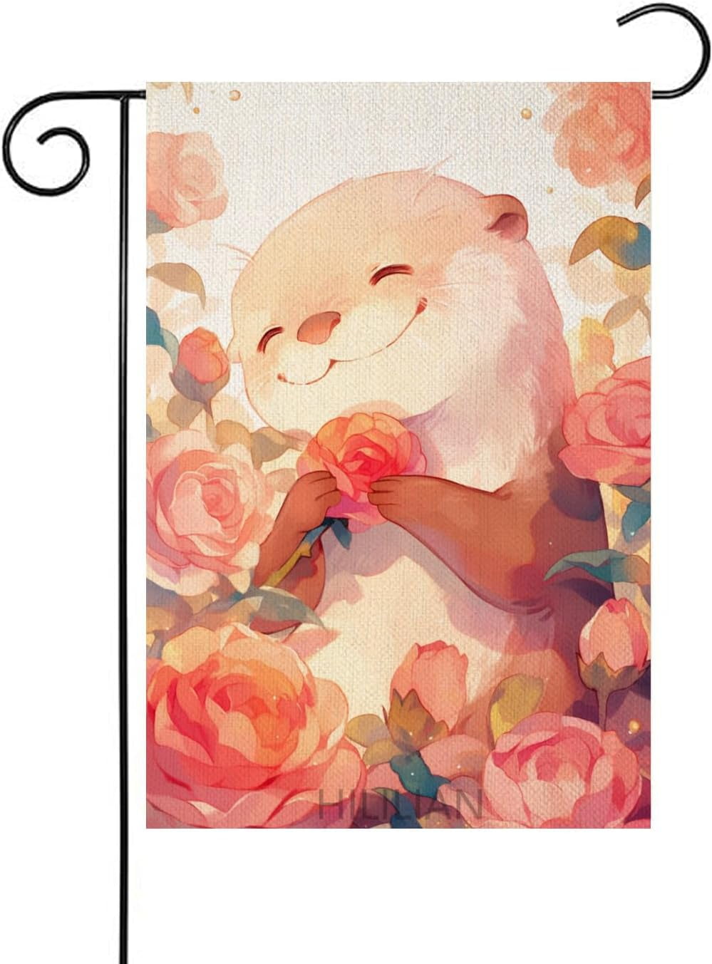 TraQunn Otter Garden Flag Hello Spring Summer 12x18 Inch Double Sided ...