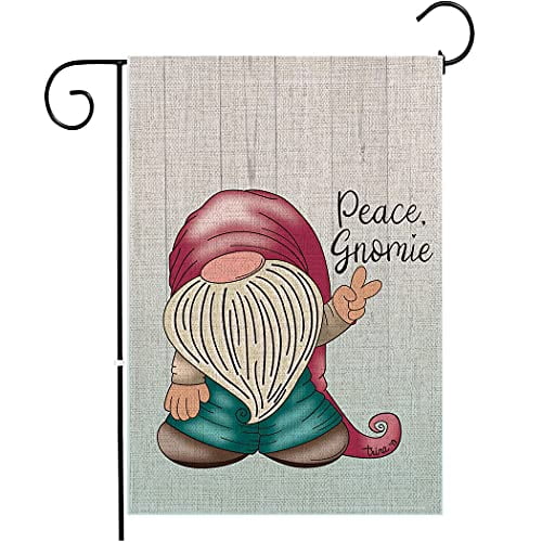 TraQunn Peace Gnomes Garden Flags Double Side Garden Flags House Yard ...