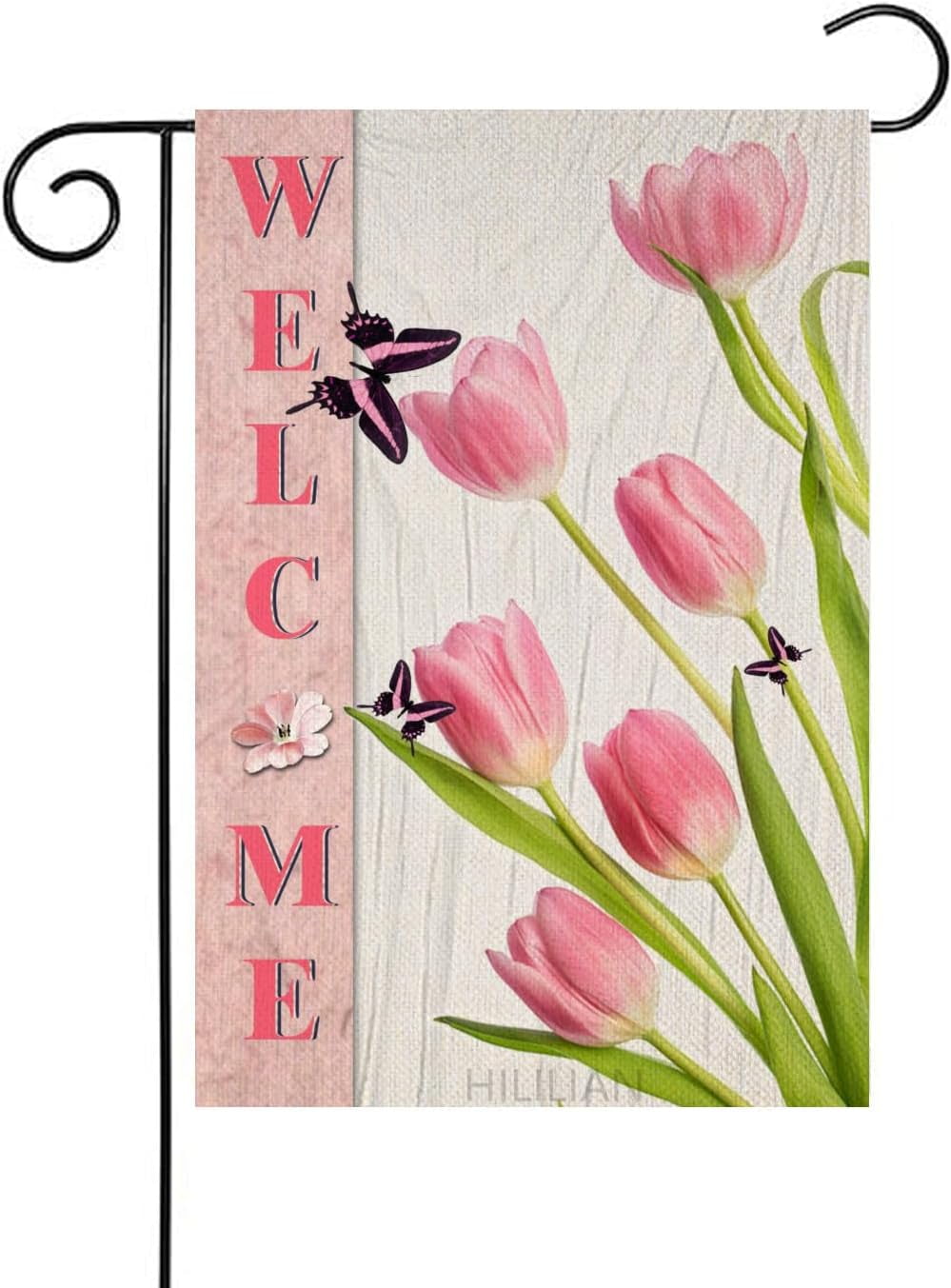TraQunn Pink Tulip-Garden Flag 12x18 Inch Double Sided for Outside ...
