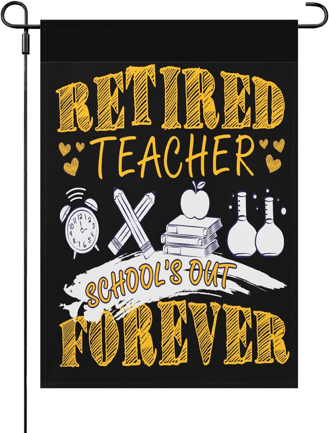 TraQunn Retirement Teacher School’s Out Forever Garden Flag Vintage ...