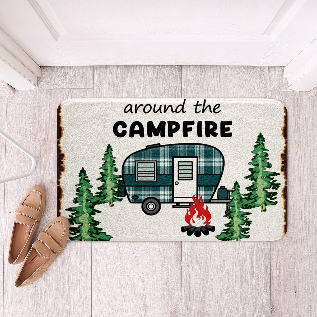 TraQunn Rustic Camper Bathroom Rug Mat for Home Decor Camping ...