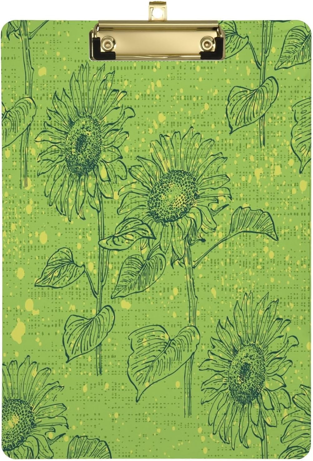 TraQunn Rustic Yellow Flowers Wooden Clipboards with Low Profile Gold ...