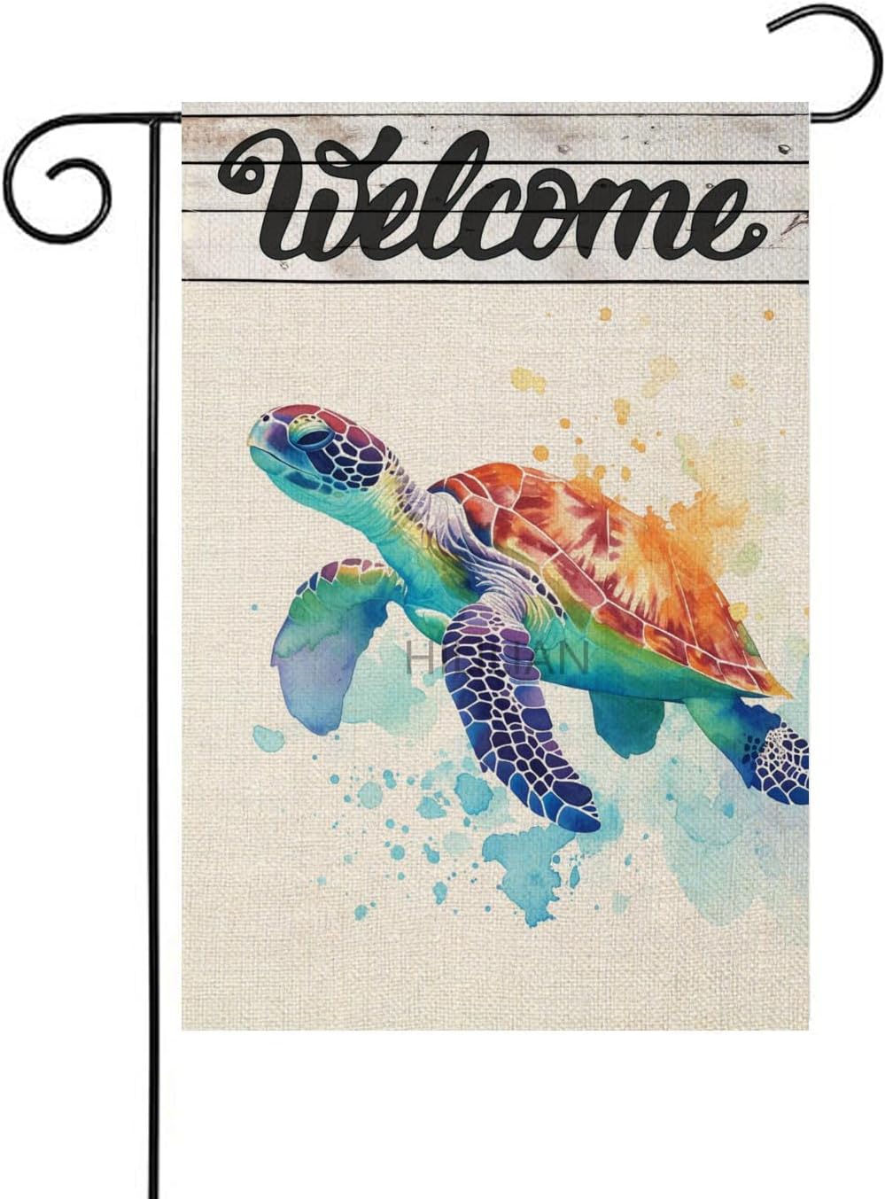 TraQunn Sea Turtle Welcome summer Garden Flag Vertical Double Sided ...