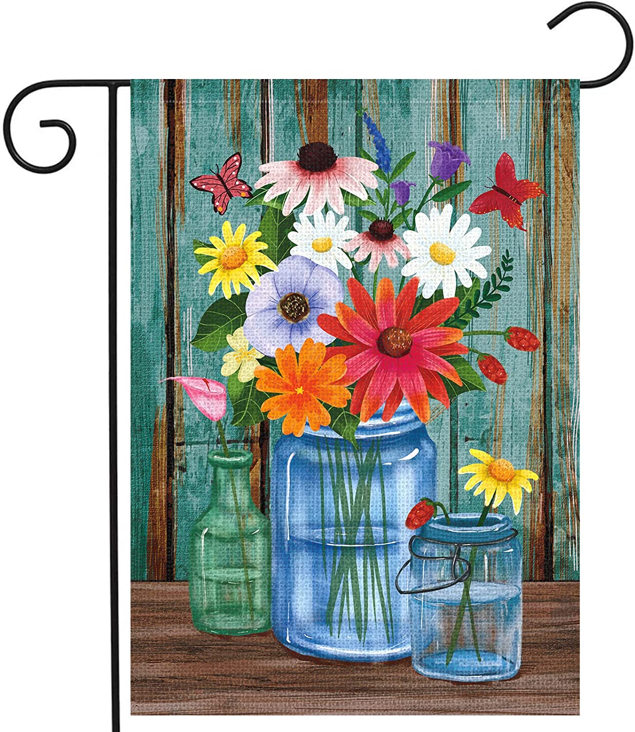 TraQunn Spring Garden Flag 12X18 In Burlap Double Sided Vertical ...
