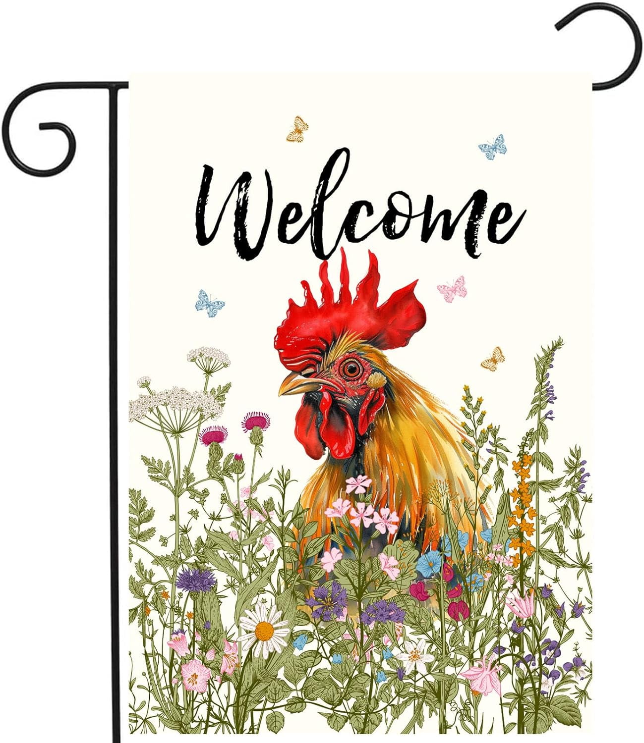 TraQunn Spring Summer Garden Flag Farmhouse Chicken Garden Flags for ...