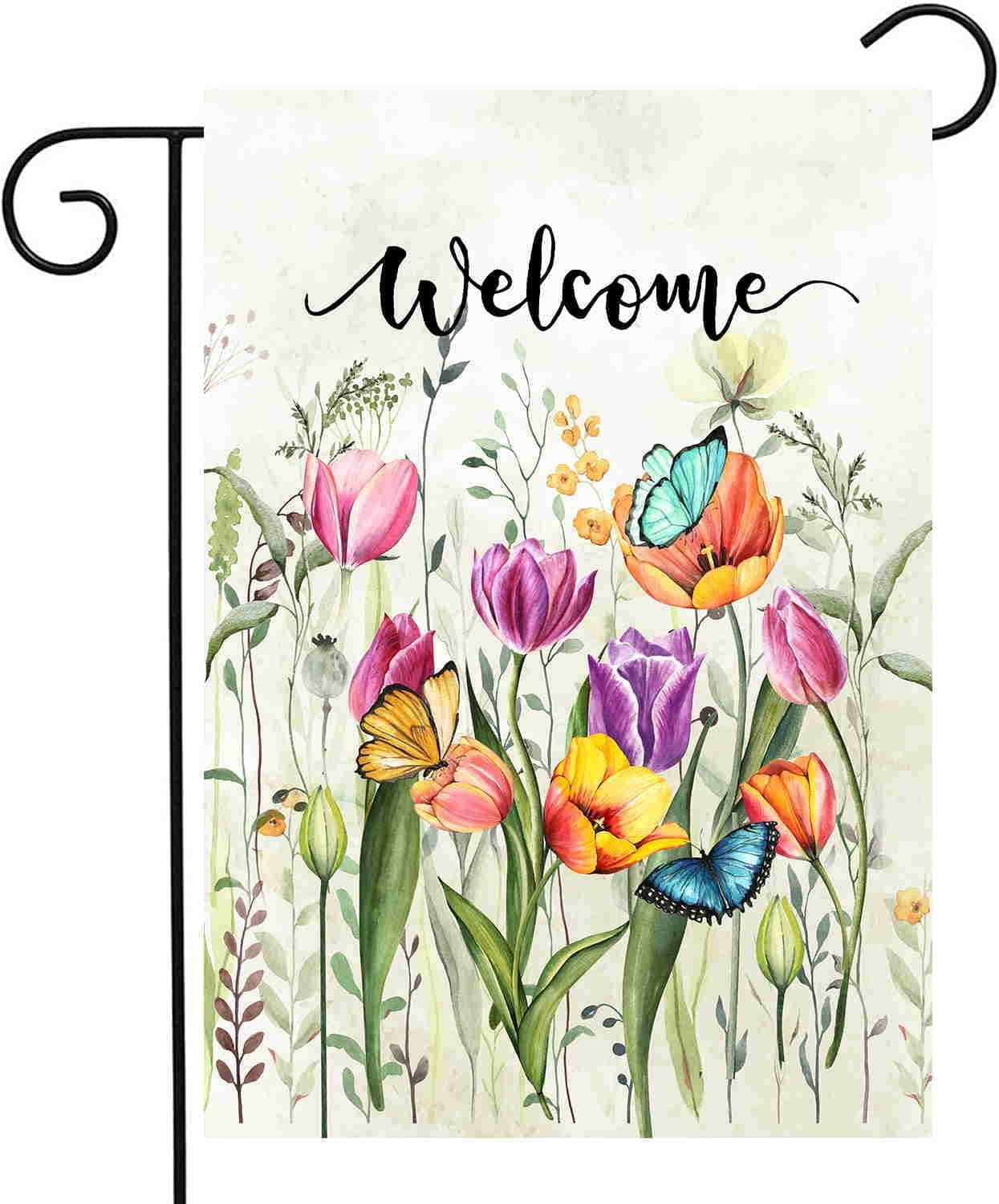 TraQunn Spring Summer Lavender Flowers Garden Flag Purple Butterfly ...