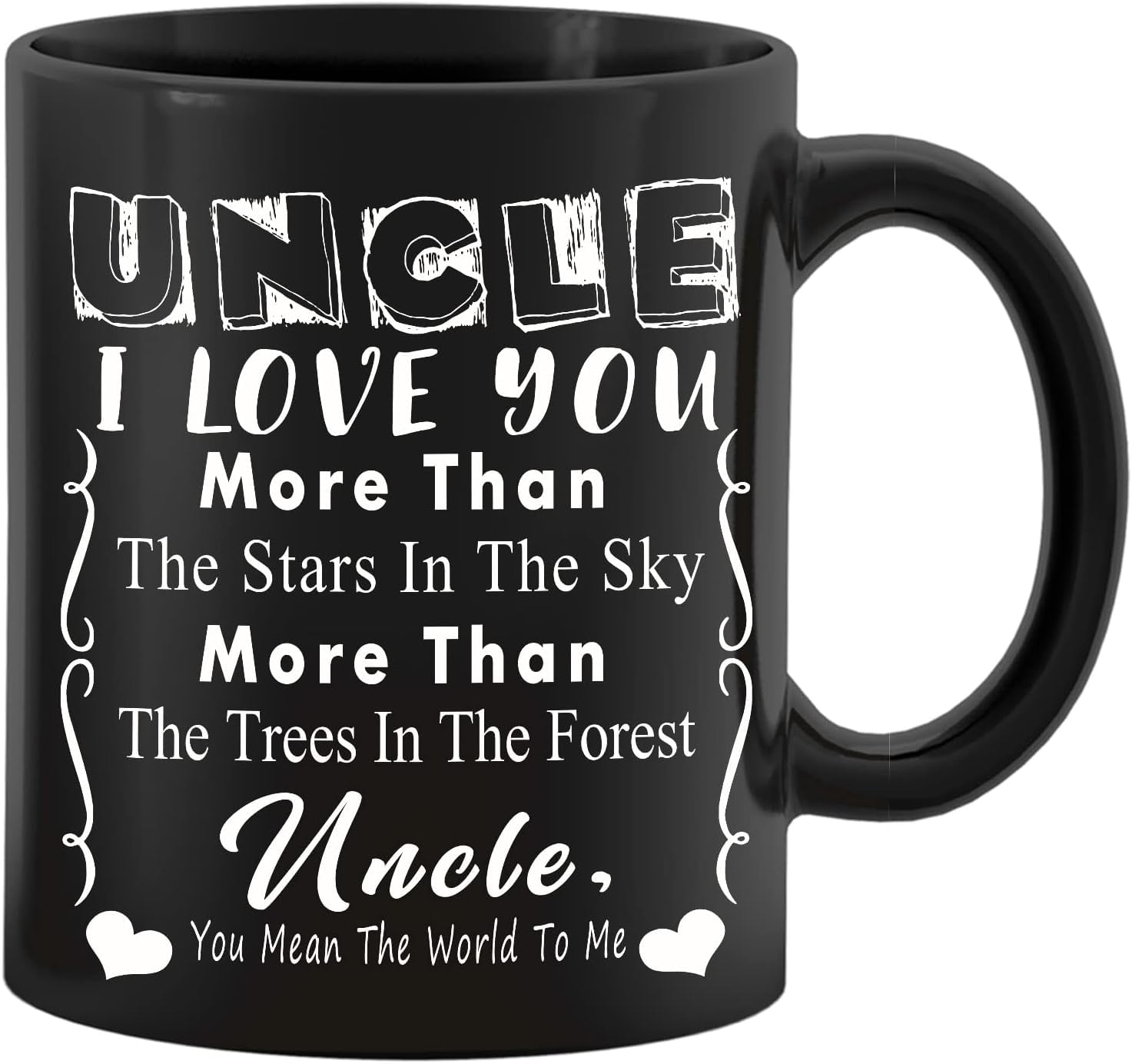 TraQunn Uncle I Love You 11 Oz Ceramic Mug Cup Uncle Gift Coffee Tea ...
