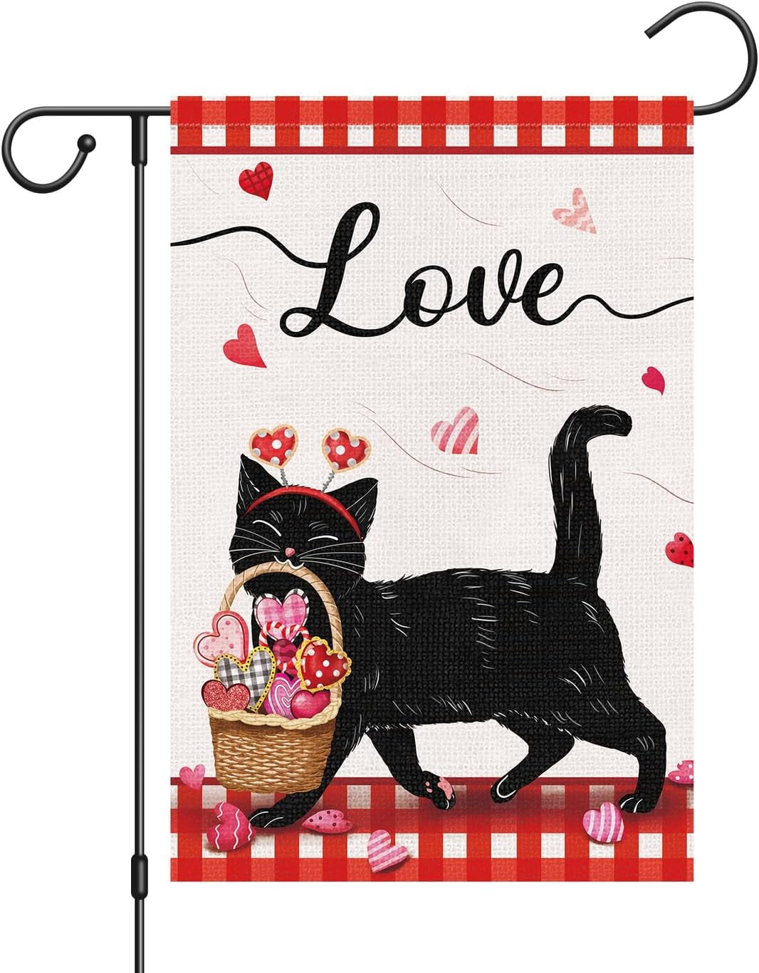 TraQunn Valentines Day Garden Flag 12x18 Inch Double Sided Burlap ...