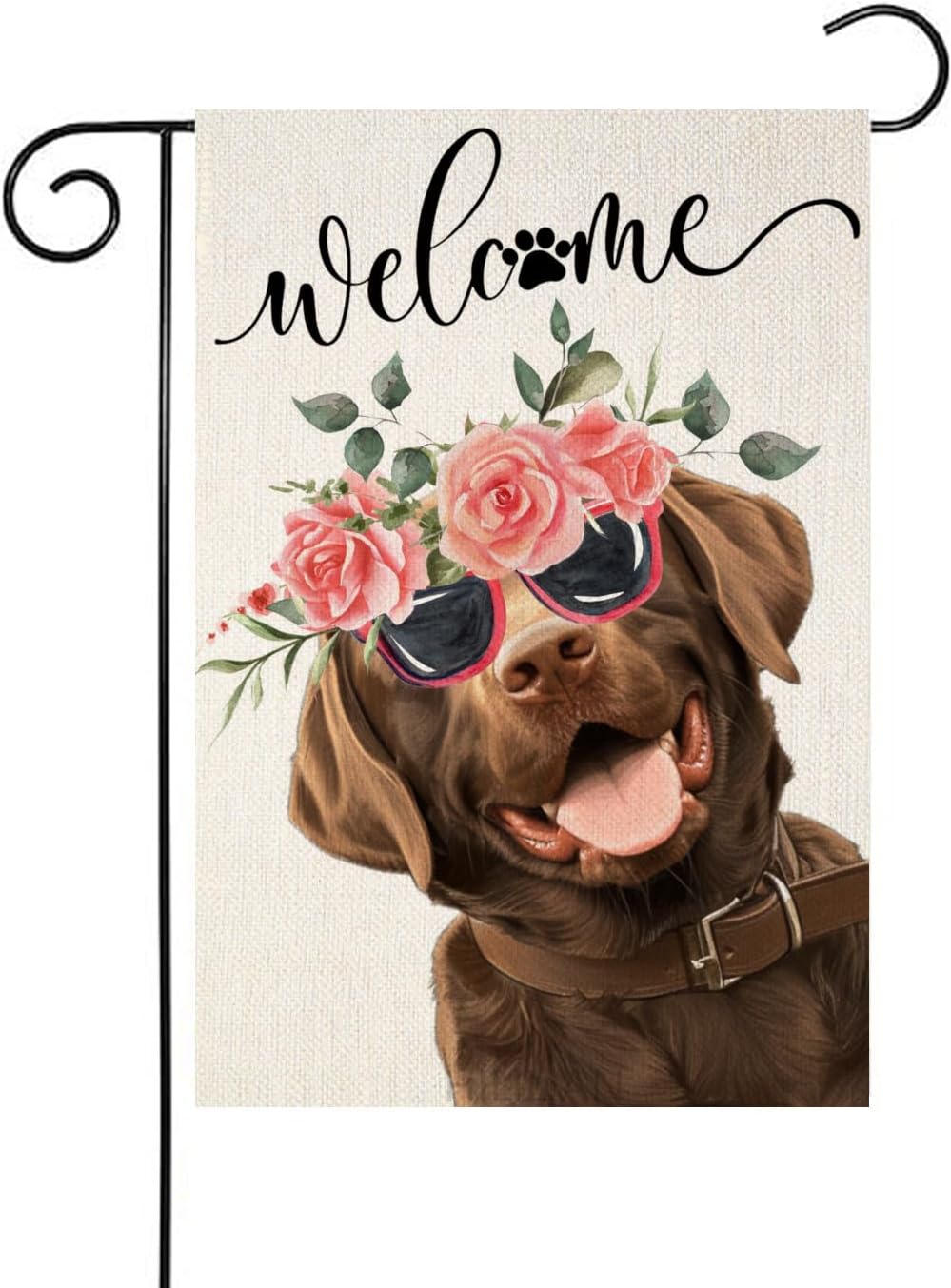 TraQunn Welcome Labrador Retriever Garden Flag 12x18 Inch Double Sided ...