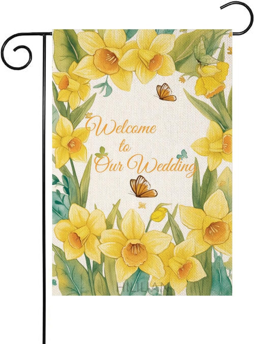 TraQunn Welcome To Our Wedding Garden Flag Daffodil Garden Flag 12 x 18 ...