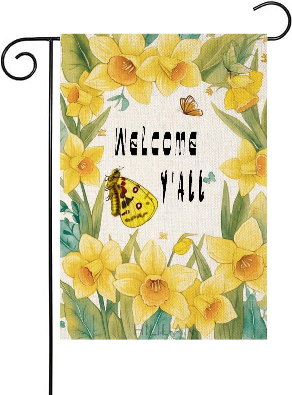 TraQunn Welcome Y'all Garden Flag Daffodil Garden Flag 12 x 18 Inch ...