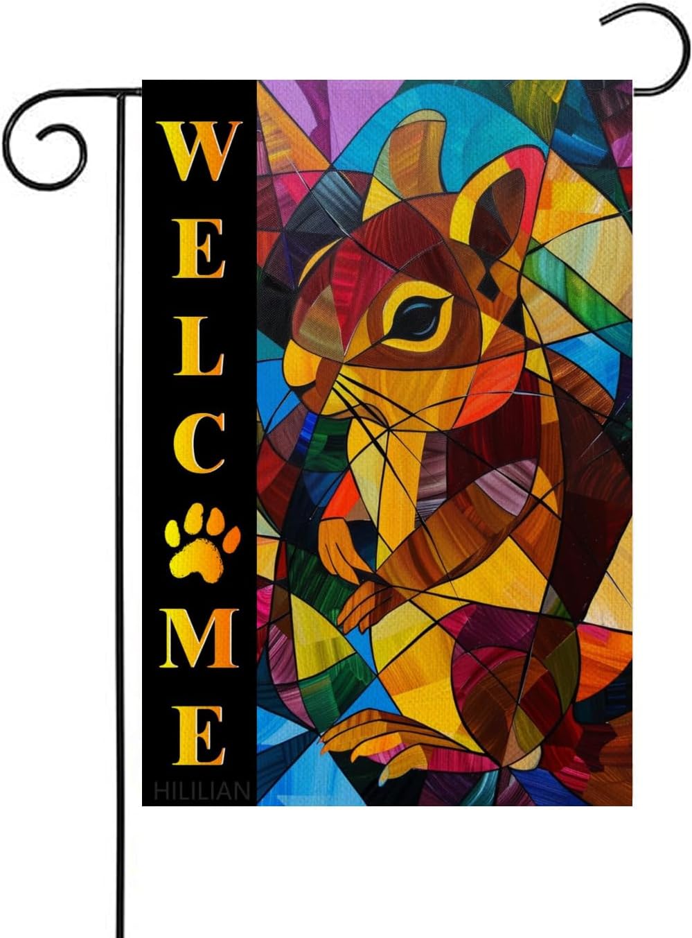 TraQunn Welcome geometry Squirrel Garden Flag Small Vertical Double ...