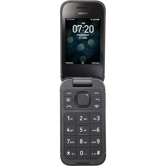 Nokia 2760 Flip Phone, Black, 8GB, 4G LTE, Bluetooth, HAC M4/T4 ...