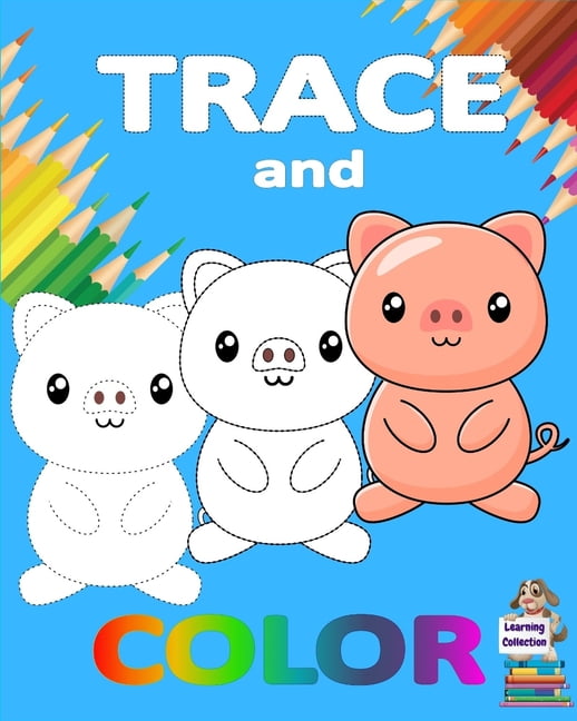 Trace and Color: Learning Collection Ages 3-6 Easy Kids Drawing ...