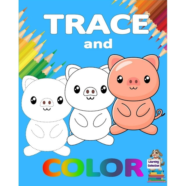Trace and Color: Learning Collection Ages 3-6 Easy Kids Drawing ...
