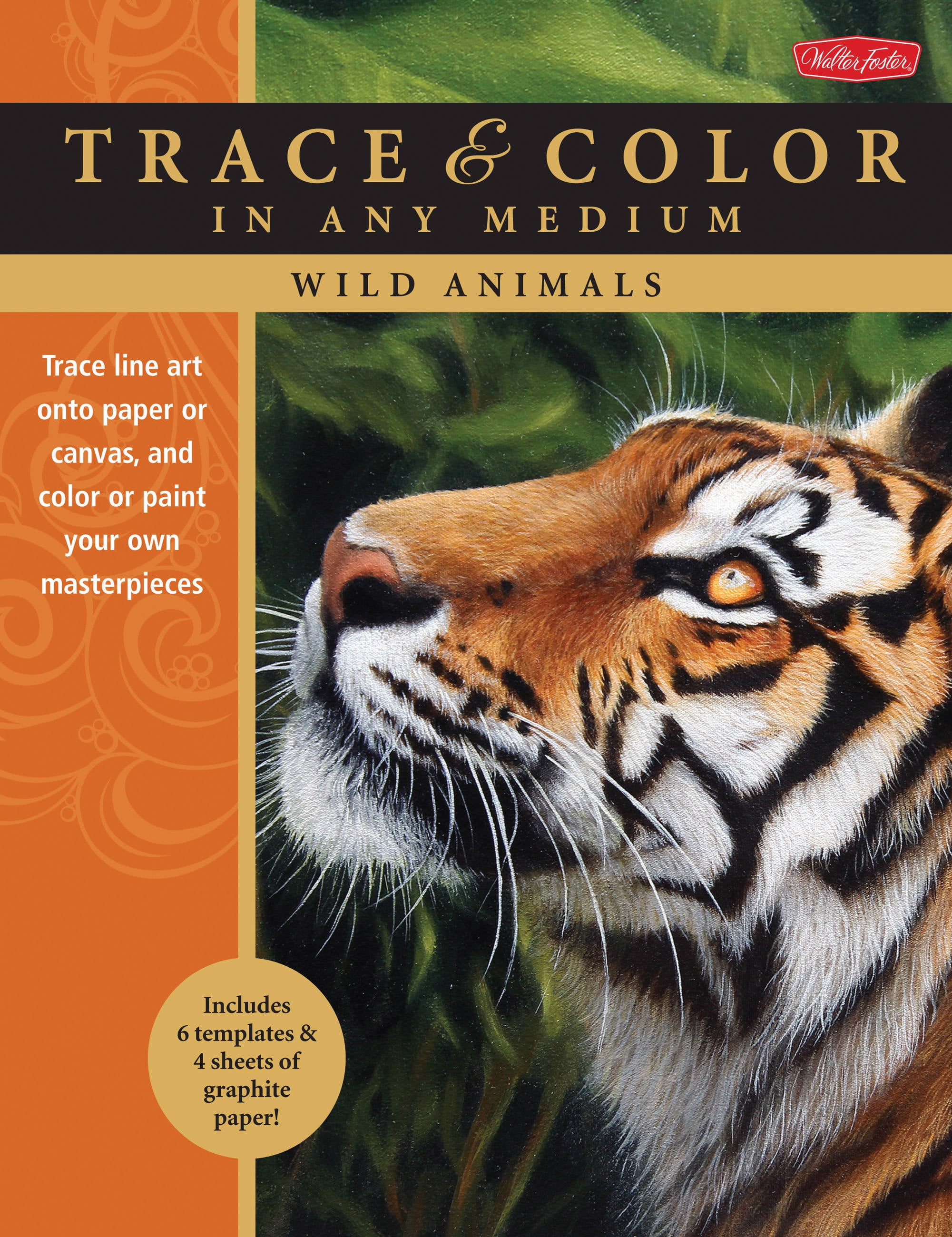 Trace & Color: Wild Animals : Trace line art onto paper or canvas, and ...