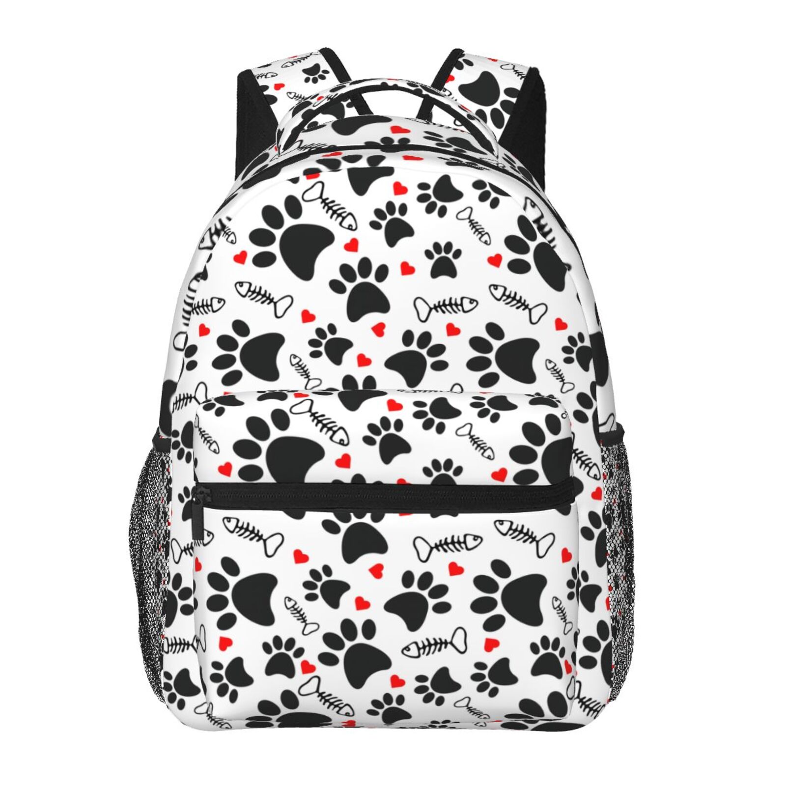 Trace Doodle Paw of cat Prints Backpack for Men Women Laptop Backpack ...