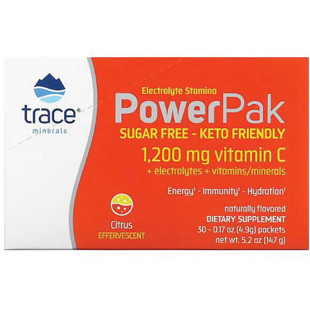 Trace Minerals Power Pak | Zero Sugar | Electrolyte Mix | Vit C, Zinc ...