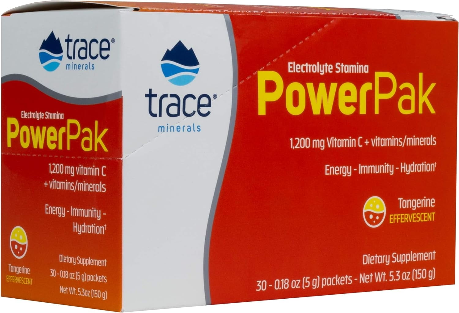 Trace Minerals Power Pak | 1200mg Vit C | Electrolyte Powder ...