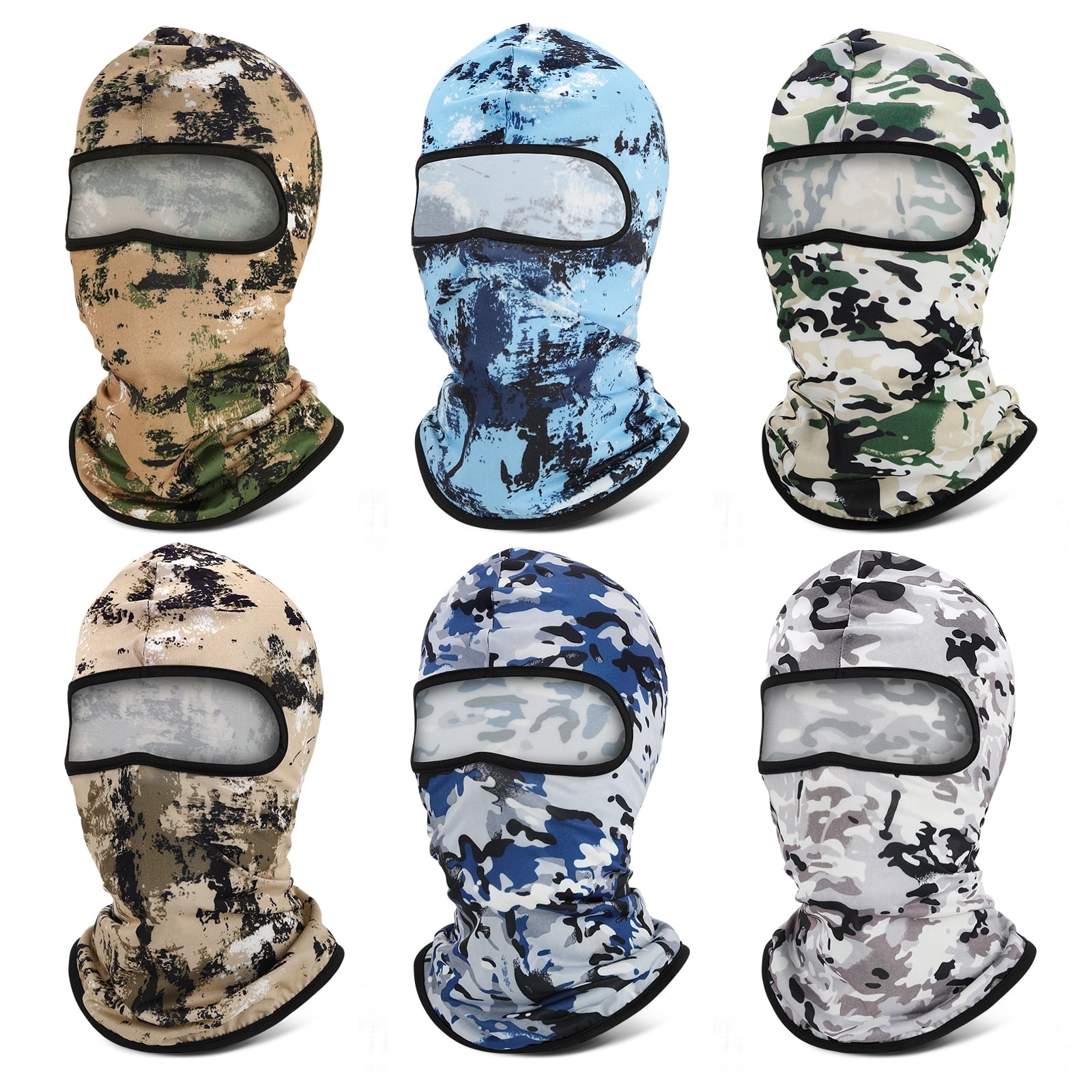 Trace Kasa 6 Pack Balaclava, Full Head Ski Mask, Breathable Cooling ...