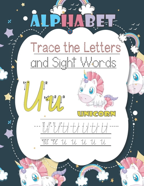 Trace Letters Of The Alphabet and Sight Words: Learn To Write Letter ...