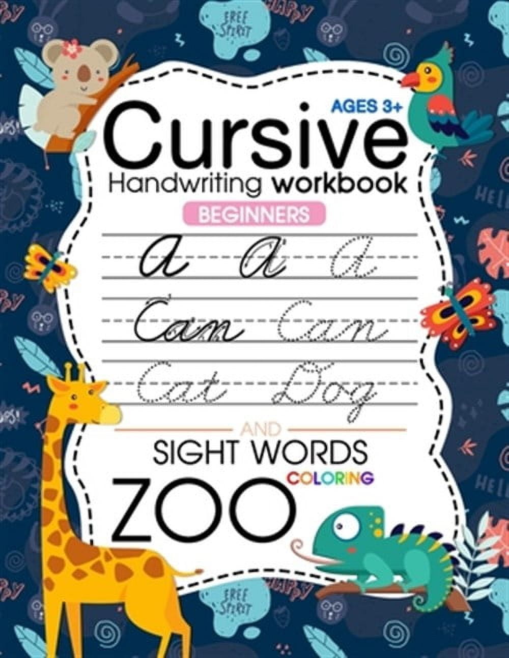 Trace Letters: Cursive Handwriting Workbook for kids beginners (Zoo ...