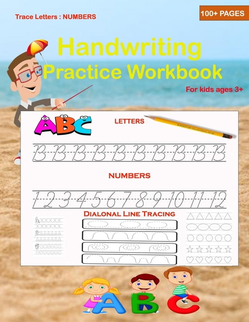 Trace Letters: Numbers Handwriting Practice workbook for kids: Writing ...