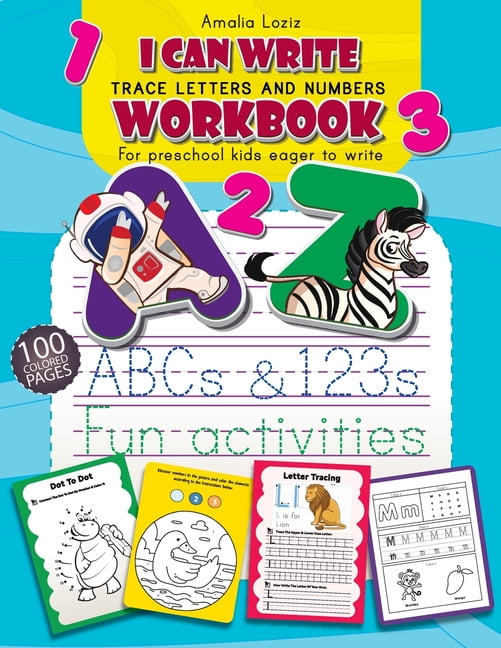 Trace Letters and Numbers Workbook: First Learn How to Write Workbook. Letter and Number Tracing ...