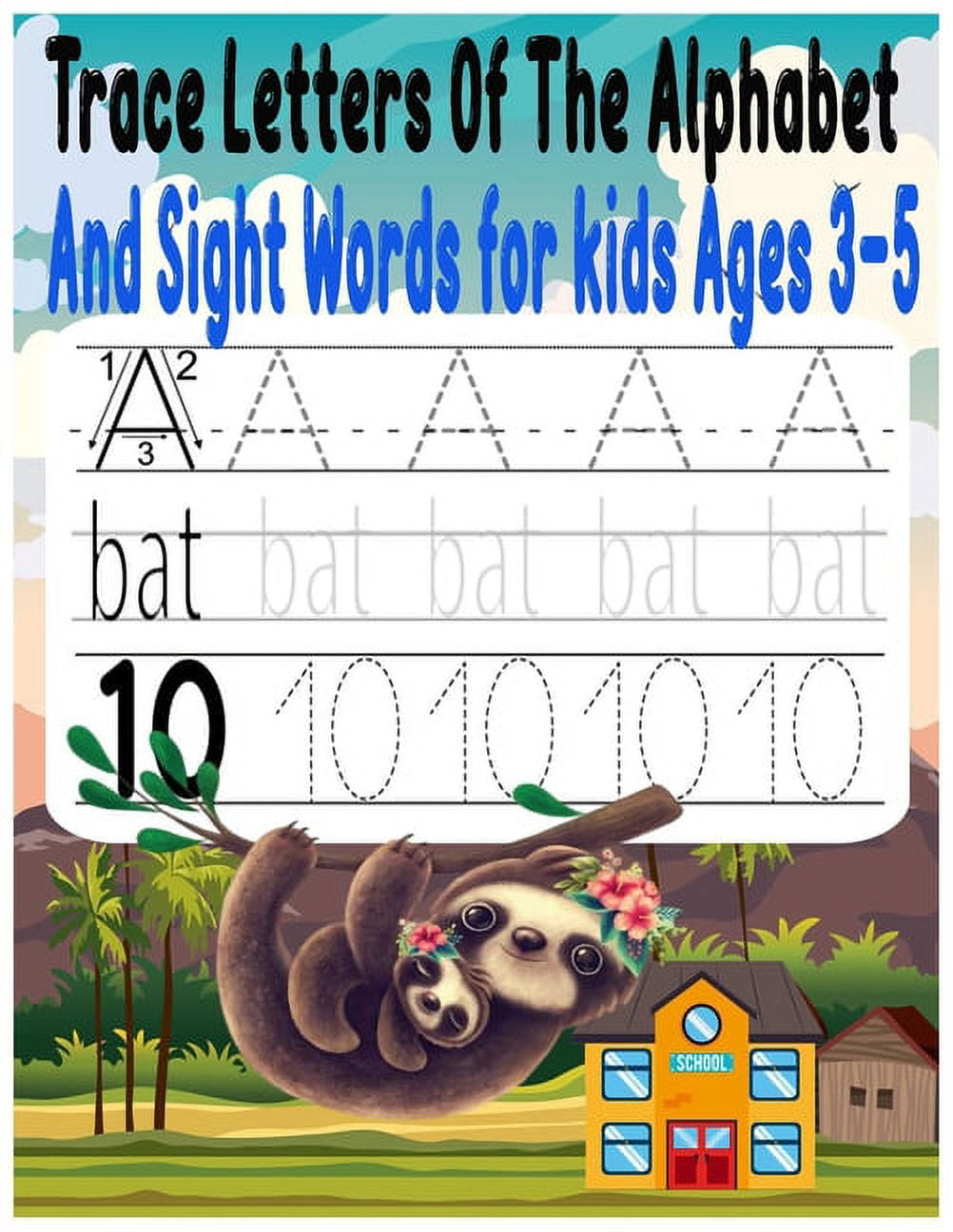 Trace Letters Of The Alphabet And Sight Words for kids Ages 3-5 ...