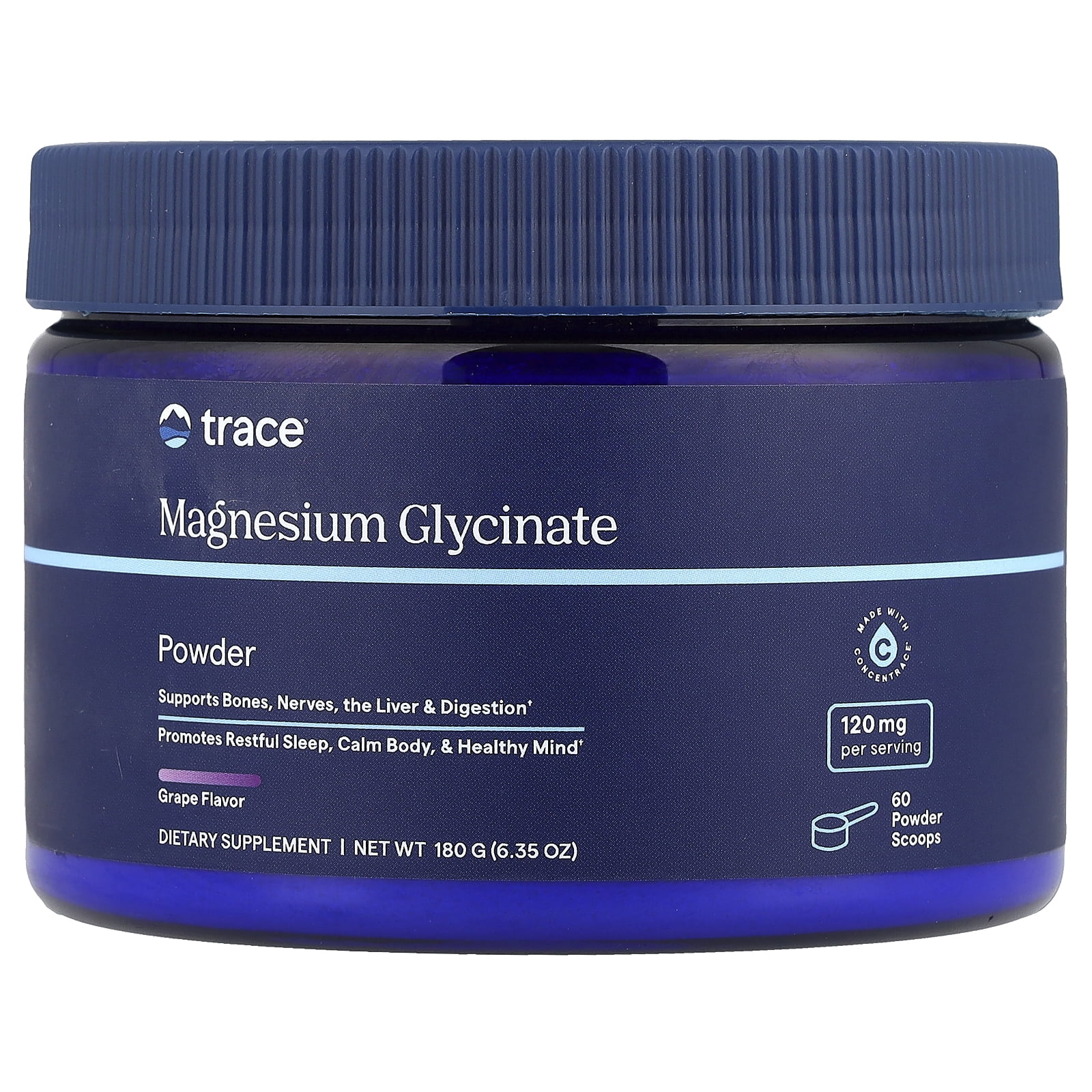 Trace Minerals Magnesium Glycinate - Grape Powder 180 gram (6.35 oz ...