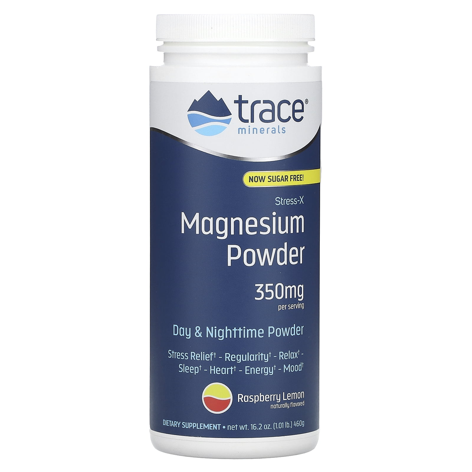 Trace Minerals Stress-X Magnesium Powder Rasp-Lemon - 100 servings 16.9 ...