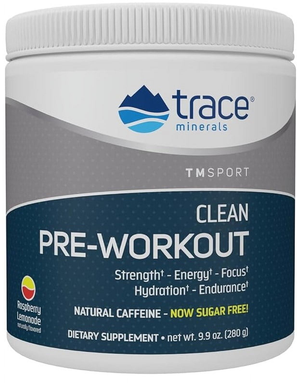 Trace Minerals Clean Pre Workout Supplement, Electrolyte Performance ...