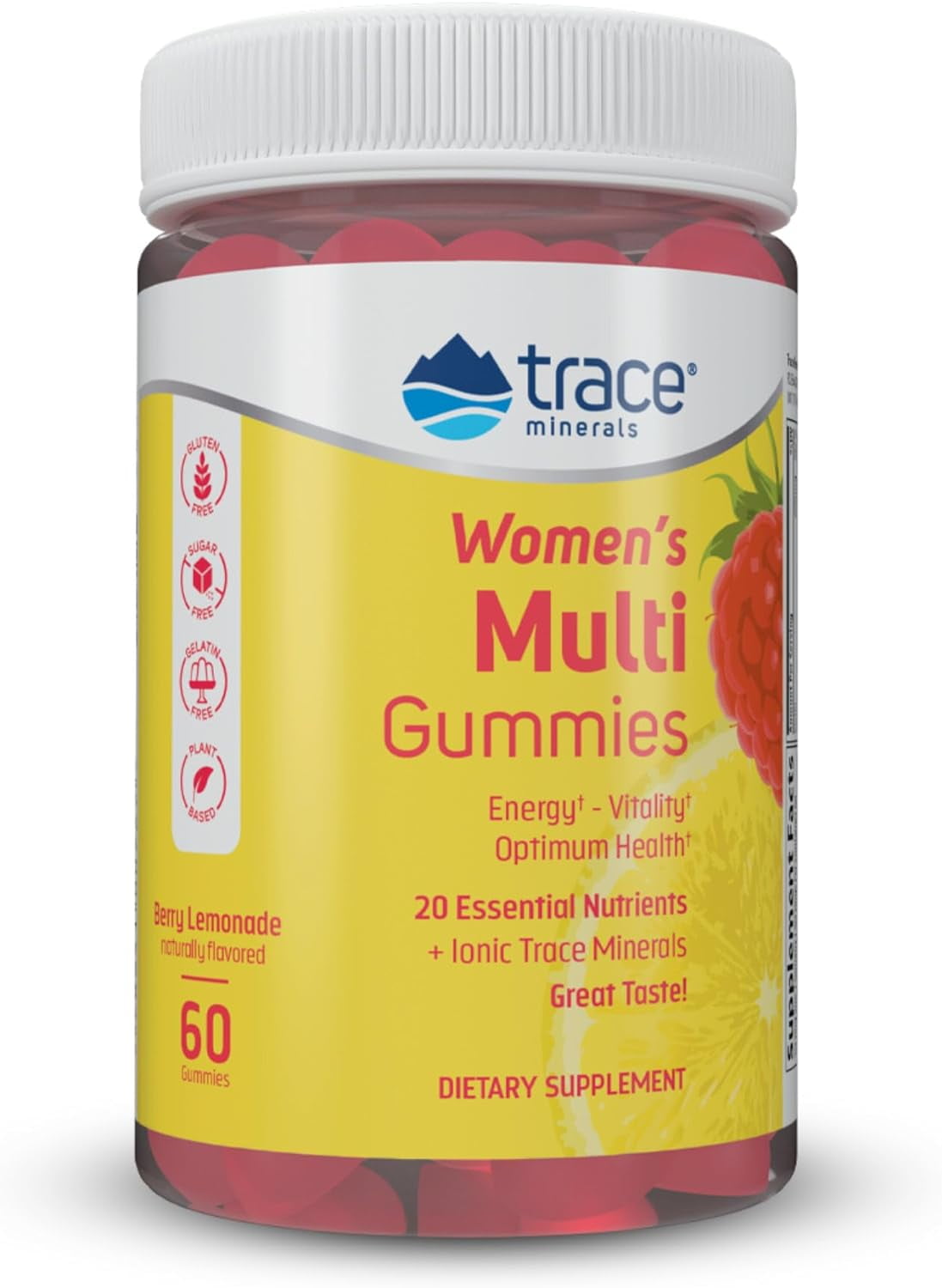 Trace Minerals Women's Multi Gummies Berry Lemonade Flavor 60 ct ...