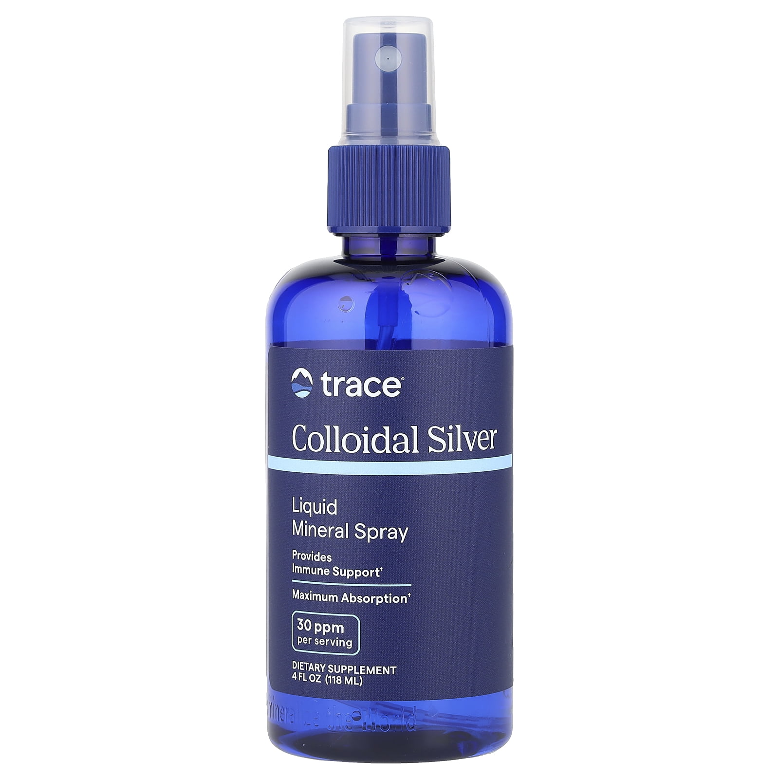 Trace Minerals Colloidal Silver Spray 30 PPM 4 fl oz (118 ml) Spray ...