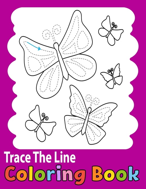 Trace The Line Coloring Book: trace and color books for kids-A Fun ...