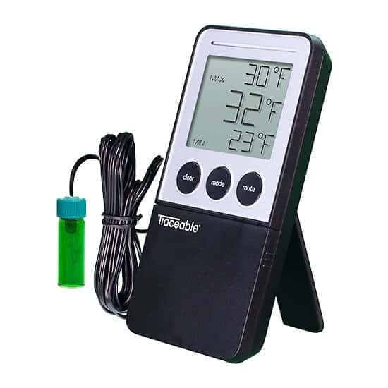 Traceable Fridge/Freezer Digital Thermometer with 5 mL Vaccine Bottle ...
