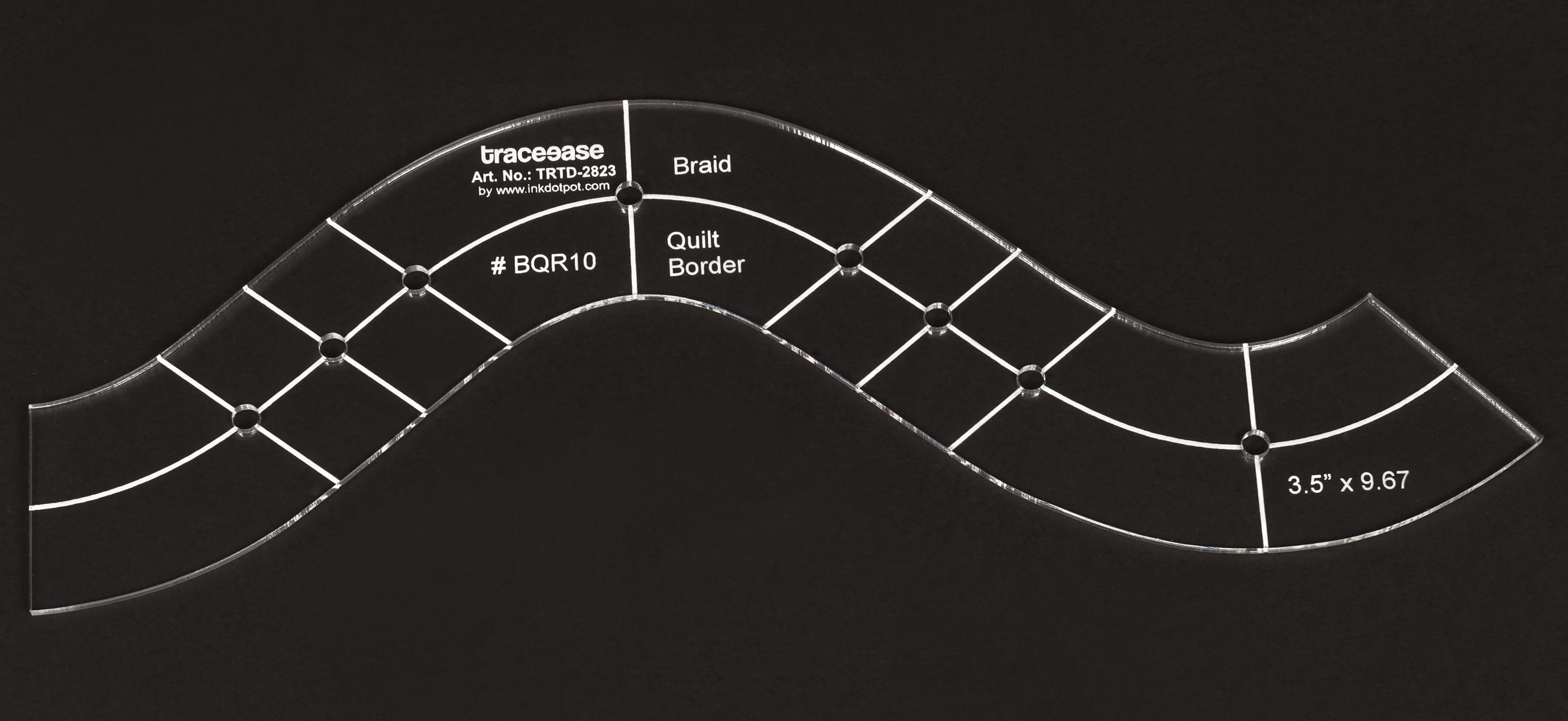 Traceease 1 Pcs Braid Border Quilt/ Applique Template 3.5" x 9.6 ...