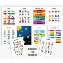 Traceease 10 Educational Posters for Classroom Decor & Kindergarten ...
