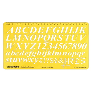 Traceease Upper & Lower Case Alphabet Lettering Template Drafting Tools ...