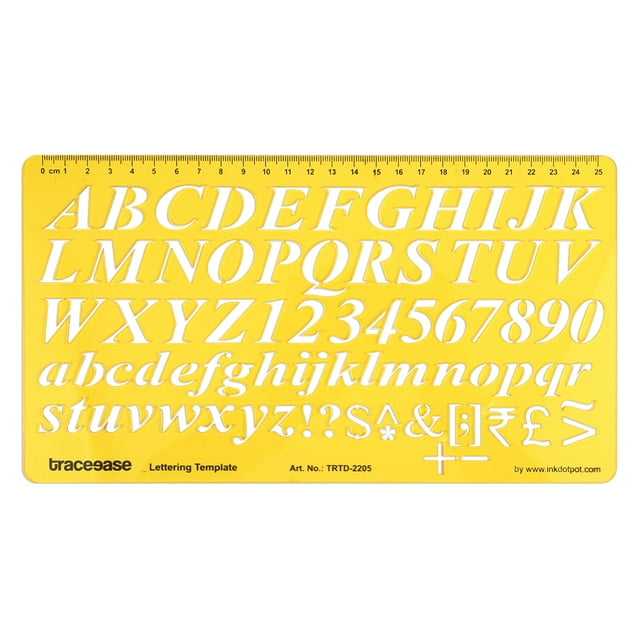 Traceease Alphabet Lettering Template,Upper & Lower Case Drafting Tools ...
